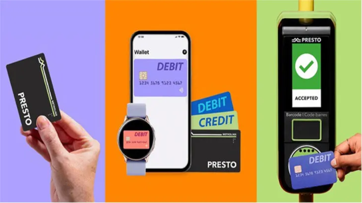 TTC accepts Interac Debit and credit contactless payments on PRESTO devices